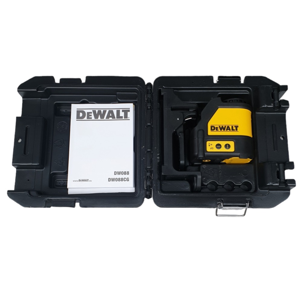 Pre-owned DEWALT DW088 2-WAY SELF-LEVELLING CROSSLINE LASER LEVEL WITH ...